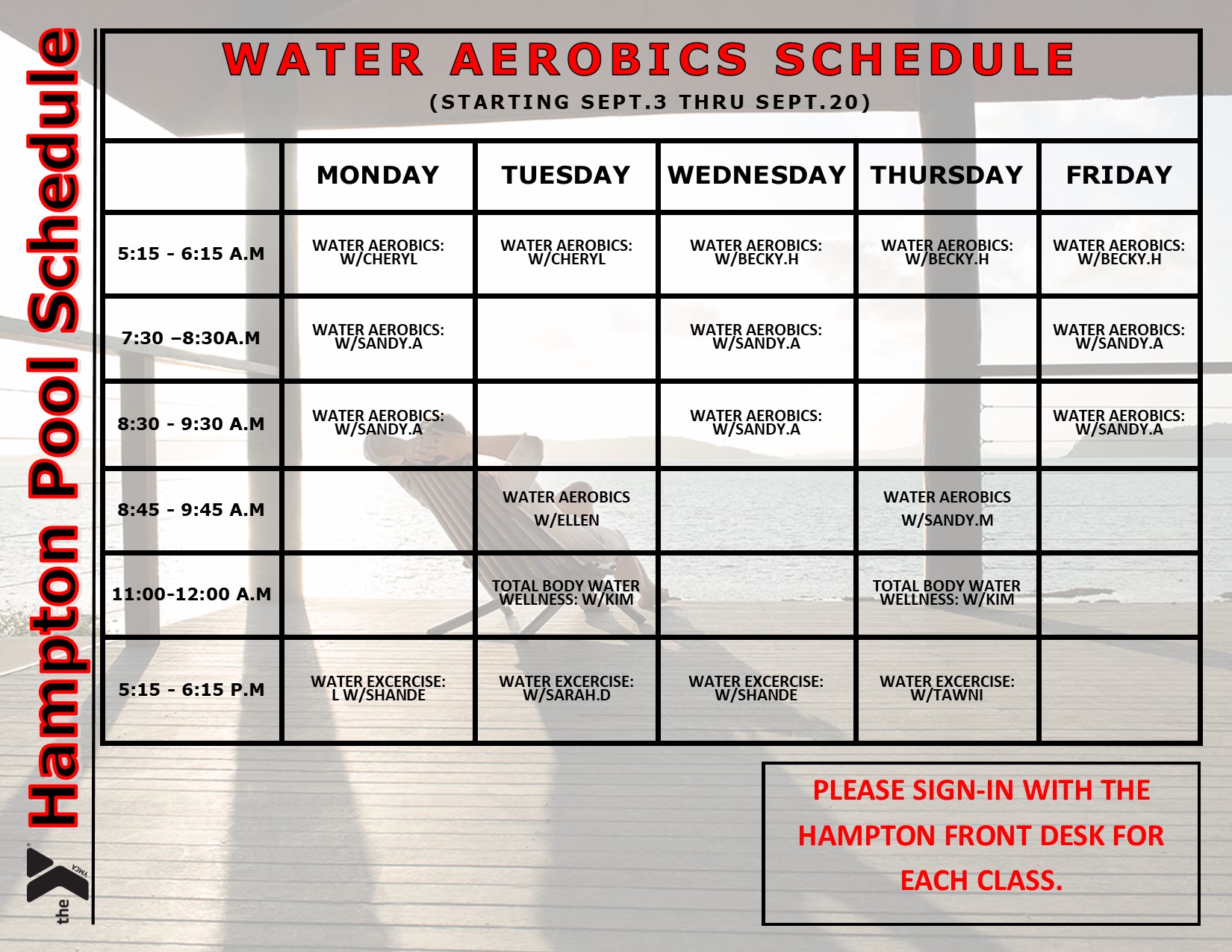 Schedules | Butte Family YMCA